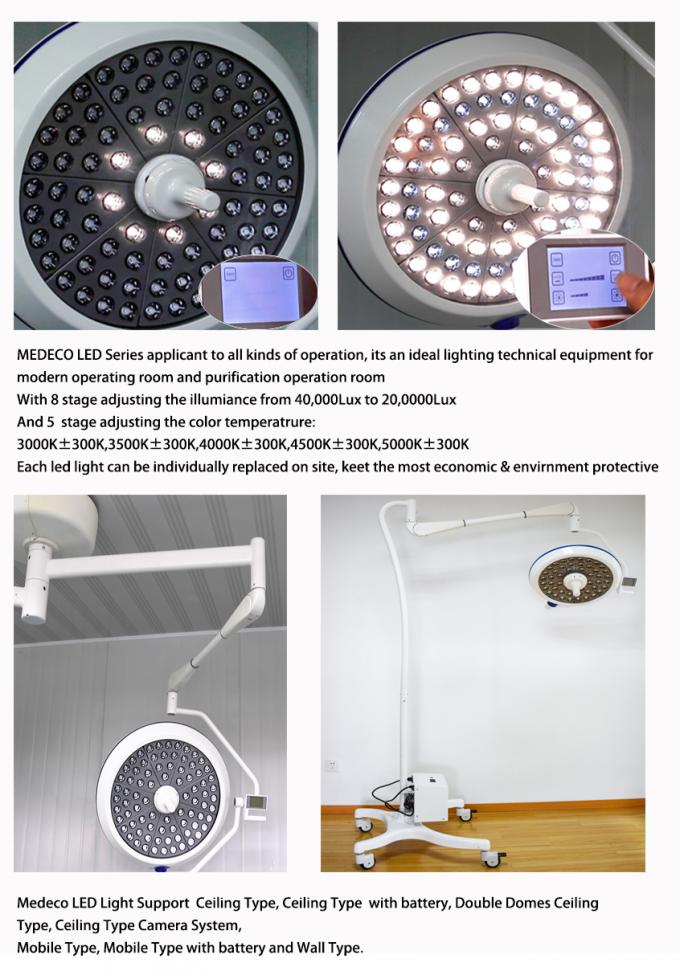 Ceiling Mounted LED Surgical Shadowless Operation Light 160000 Lux