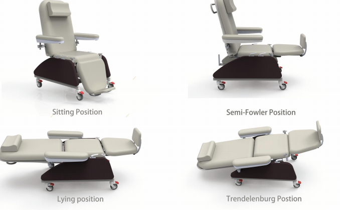 Hospital Hemodialysis Chair Medical MEOY Manual Dialysis Chair